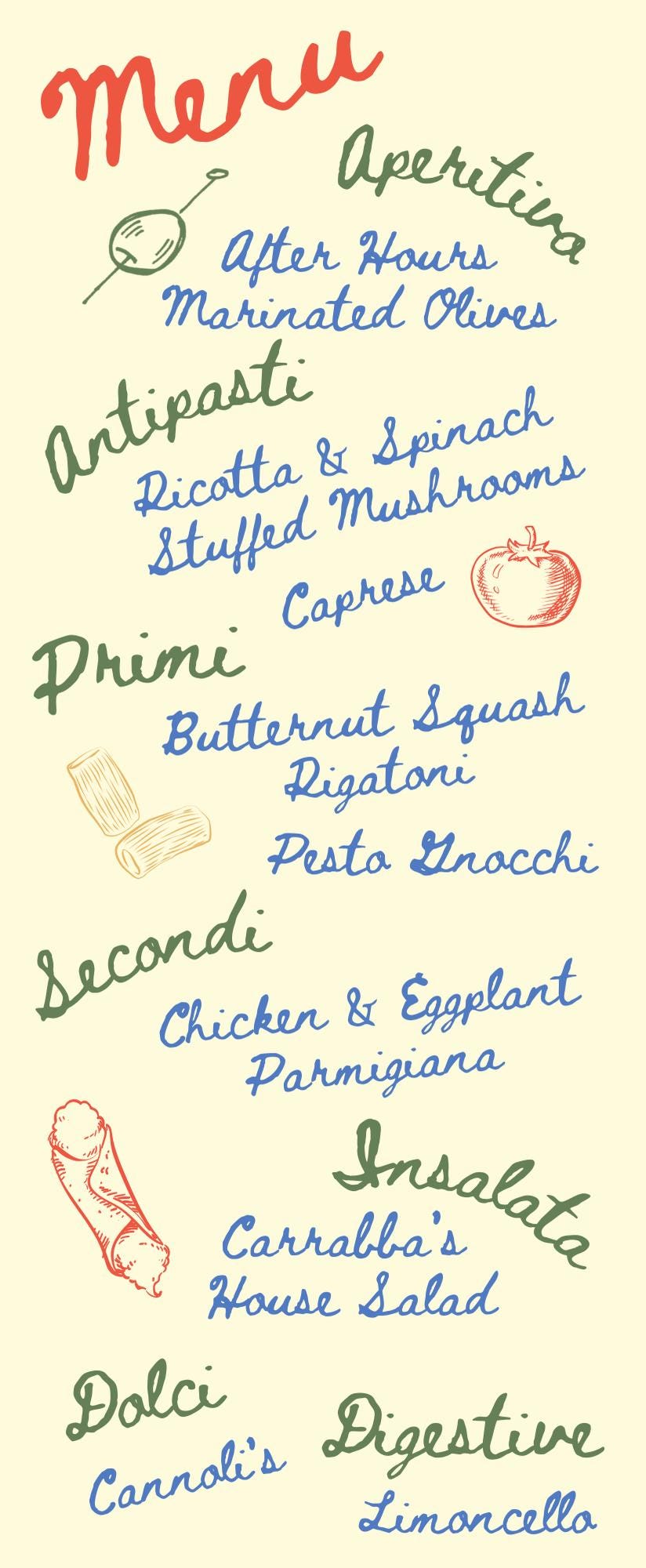 Italian Menu Template, Aesthetic, Dinner Party Menu - Etsy