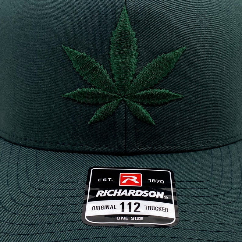 POTHEAD Embroidered 3d-puff Cannabis or Pot Leaf Trucker Cap (dark ...