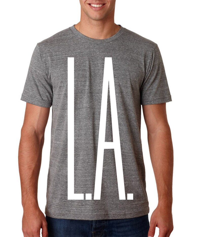 Designer L.A. - Los Angeles Shirts. Vinyl LA on Triblend Tee - Etsy