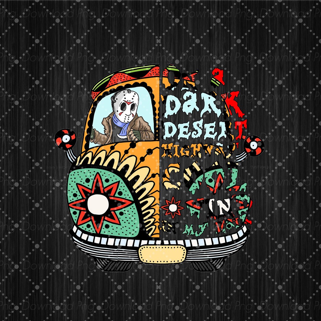Hippie Van Car Jason Voorhees Halloween Png, Retro Halloween Png ...