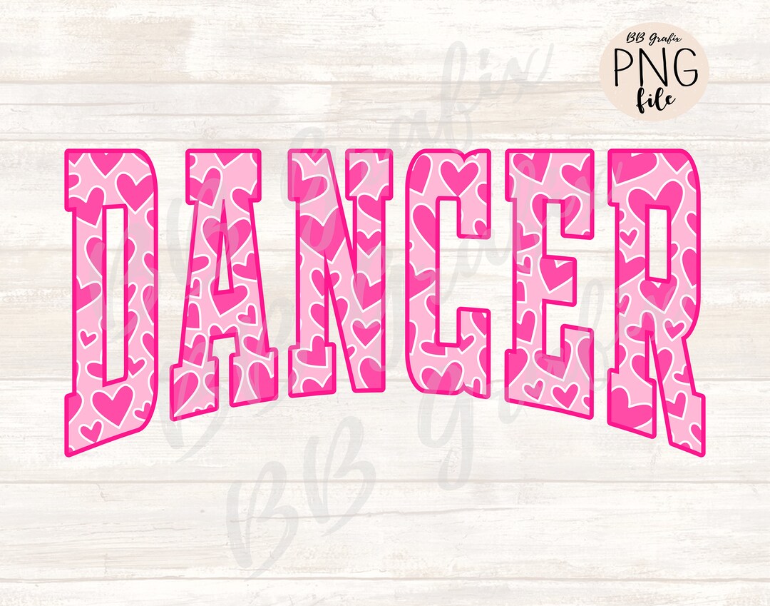 Digital Png File Dancer Hearts Valentine's Day Printable Sublimation ...