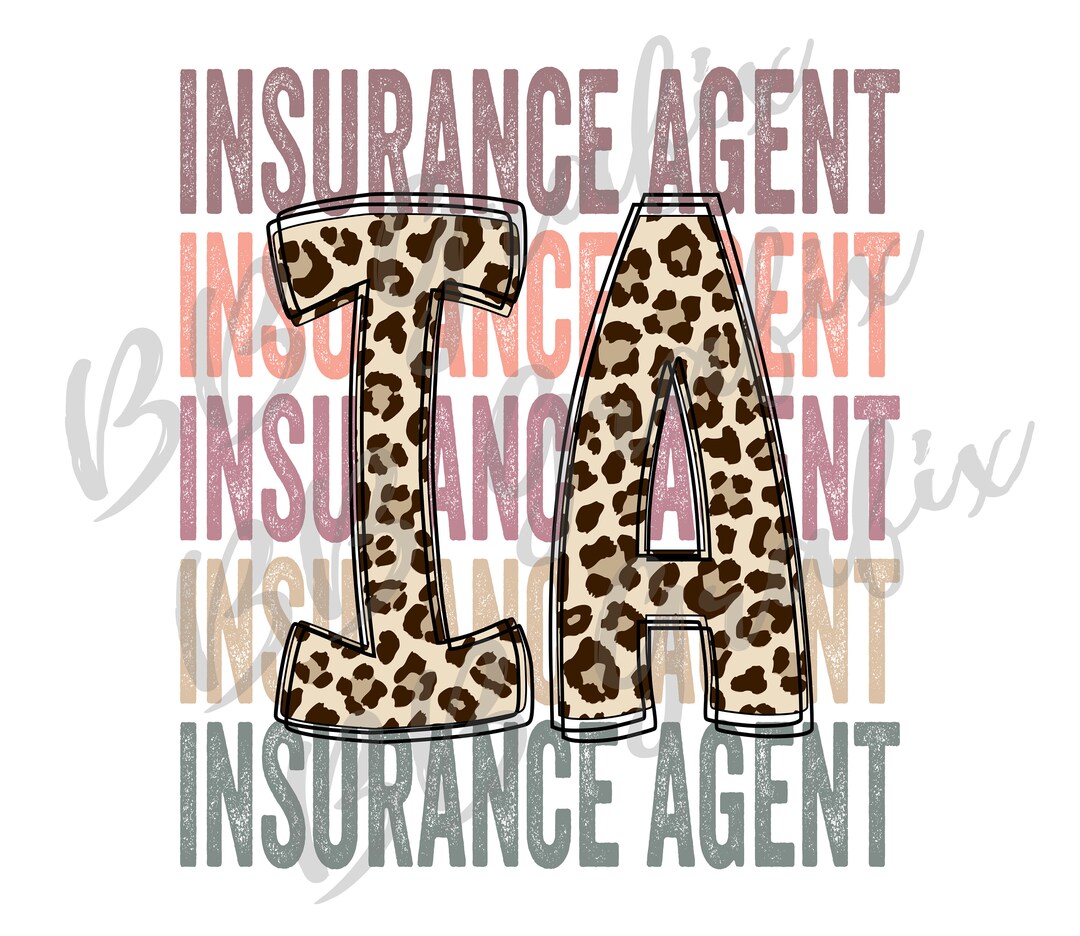Digital Png File Insurance Agent Stacked Cheetah Leopard Printable ...