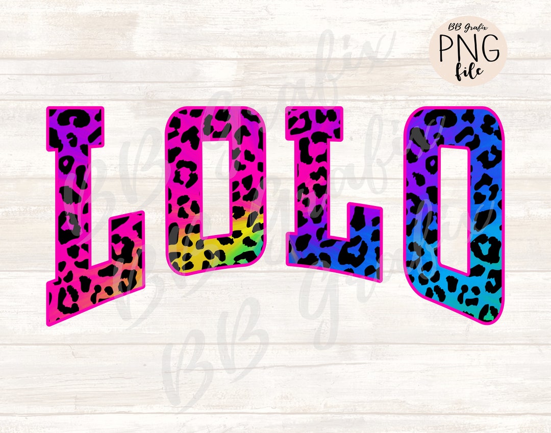 Digital Png File Lolo Cheetah Leopard Rainbow Tie Dye Clip Art ...