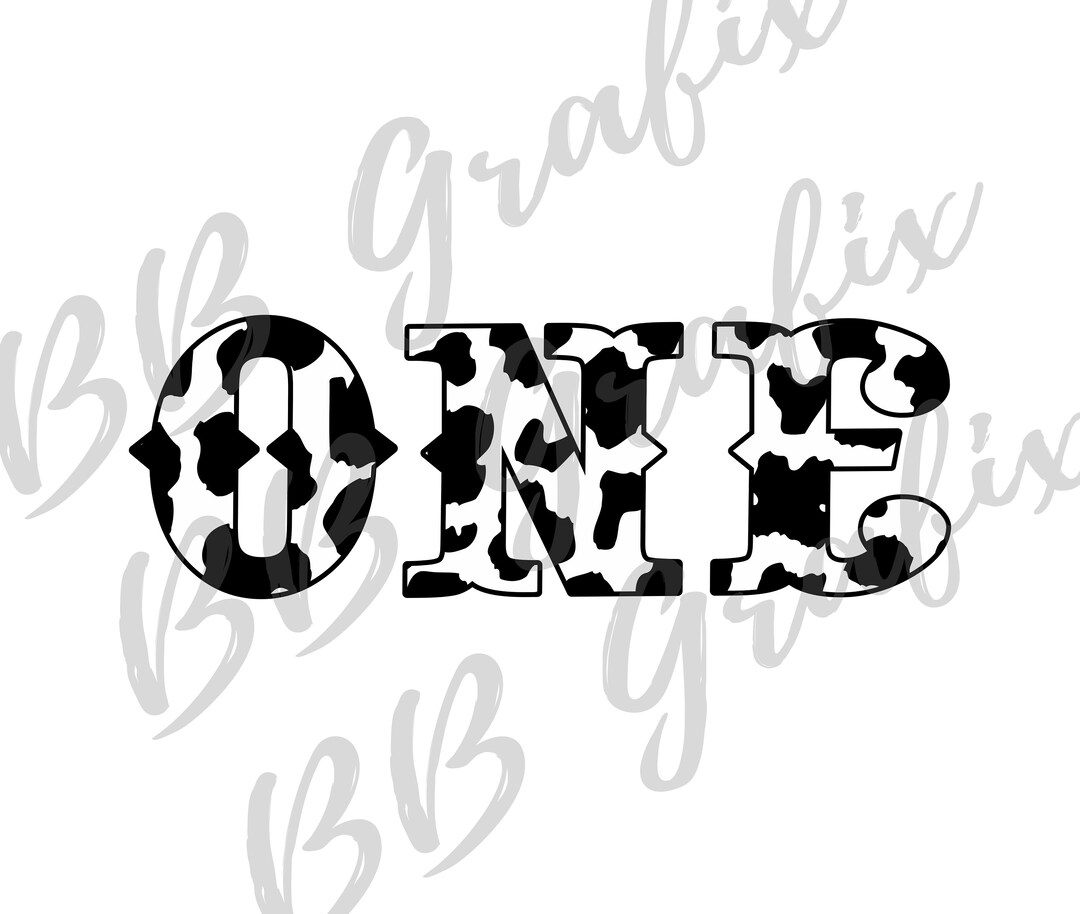 Digital Png File One Cow Print Southern Clip Art Printable Waterslide ...