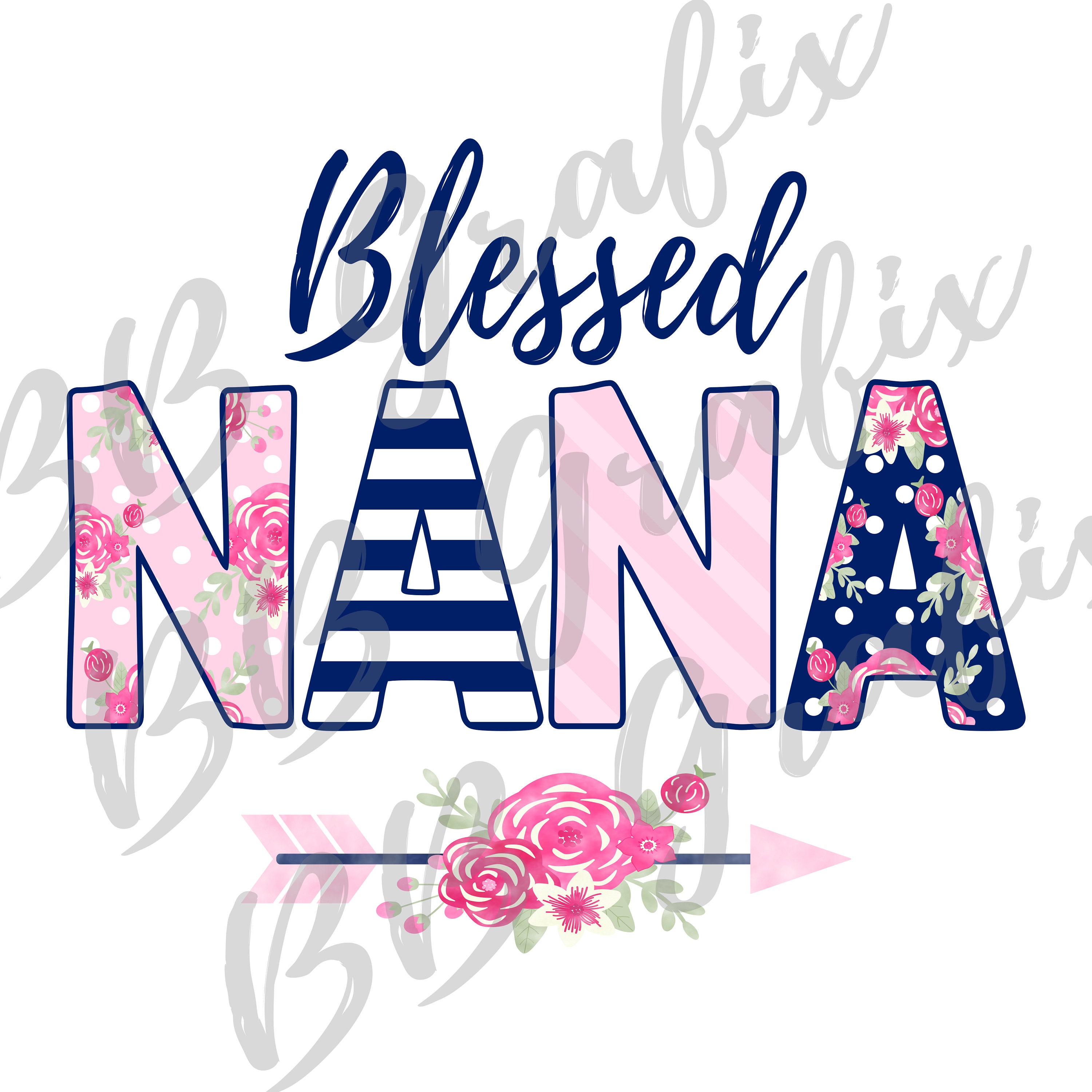 Art & Collectibles Light Pink & Dark Pink Sublimation Design INSTANT DOWNLOAD Blessed to be ...