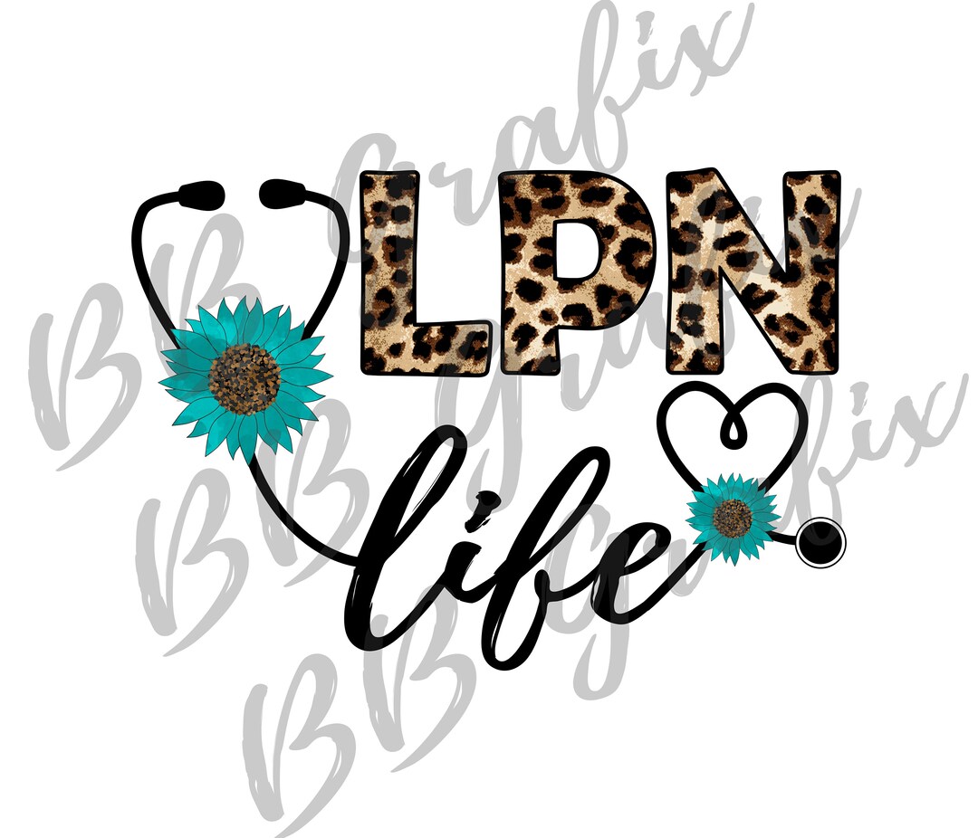 Digital Png File LPN Life Sunflower Leopard Cheetah Print Licensed ...