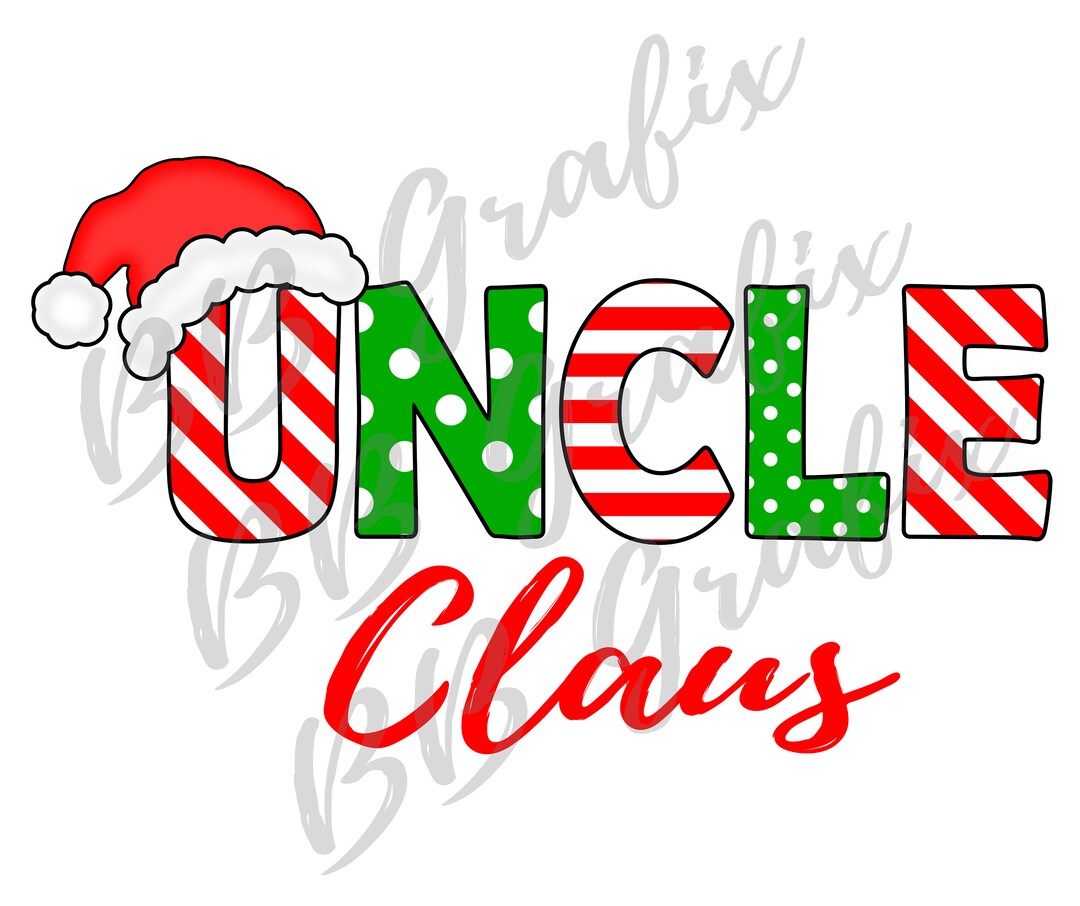 Digital Png File Uncle Claus Red & Green Christmas Holiday Santa Hat ...
