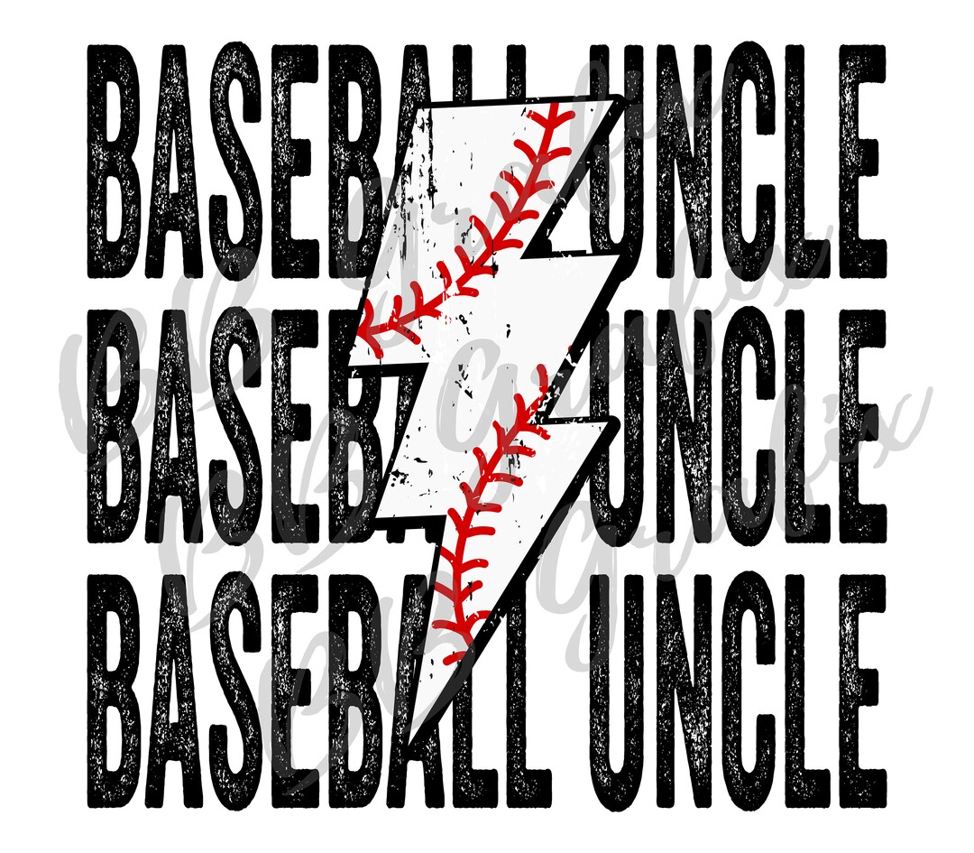Digital Png File Baseball Uncle Stacked Distressed Lightning Bolt Mama ...
