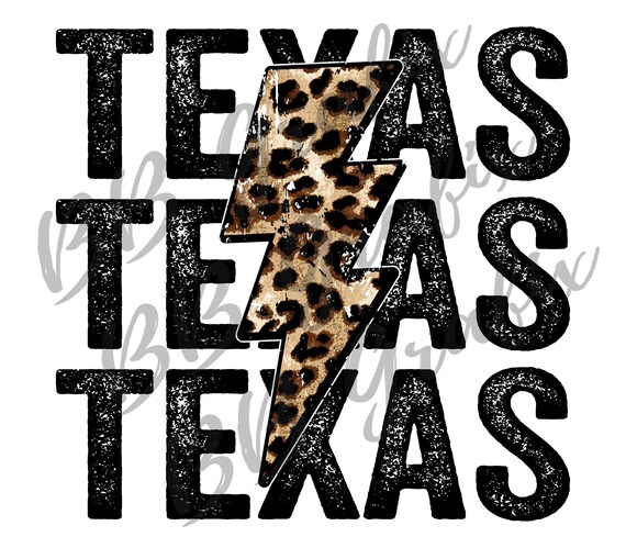 Digital Sublimation File Leopard Print Texas Stacked Texas PNG File Art ...