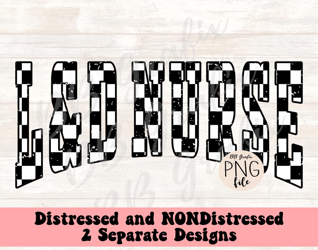 Digital Png File L&D Nurse Distressed Checker Labor and Delivery ...