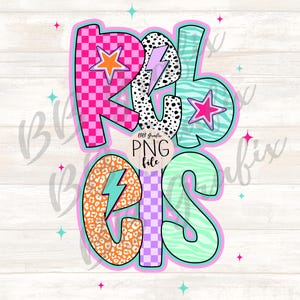 Digital Png File Rebels Star Lightning Bolt Checker Dalmatian Doodle ...