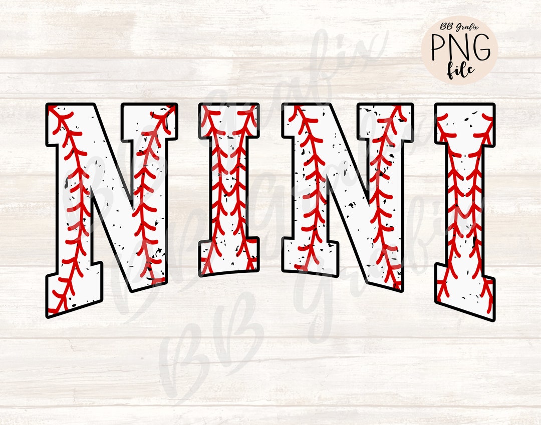 Digital Png File Nini Baseball T-ball Distressed Printable Clip Art ...