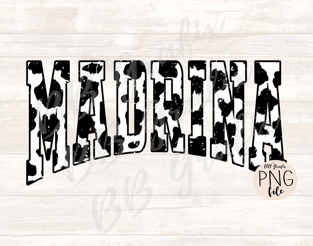 Digital Png File Madrina Cow Print Clip Art Printable Waterslide ...