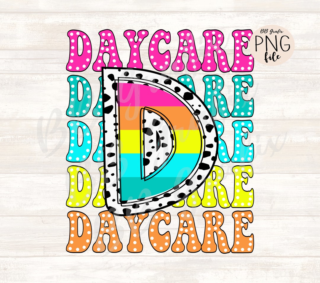 Digital Png File D Daycare Stacked Back to School Printable Art ...