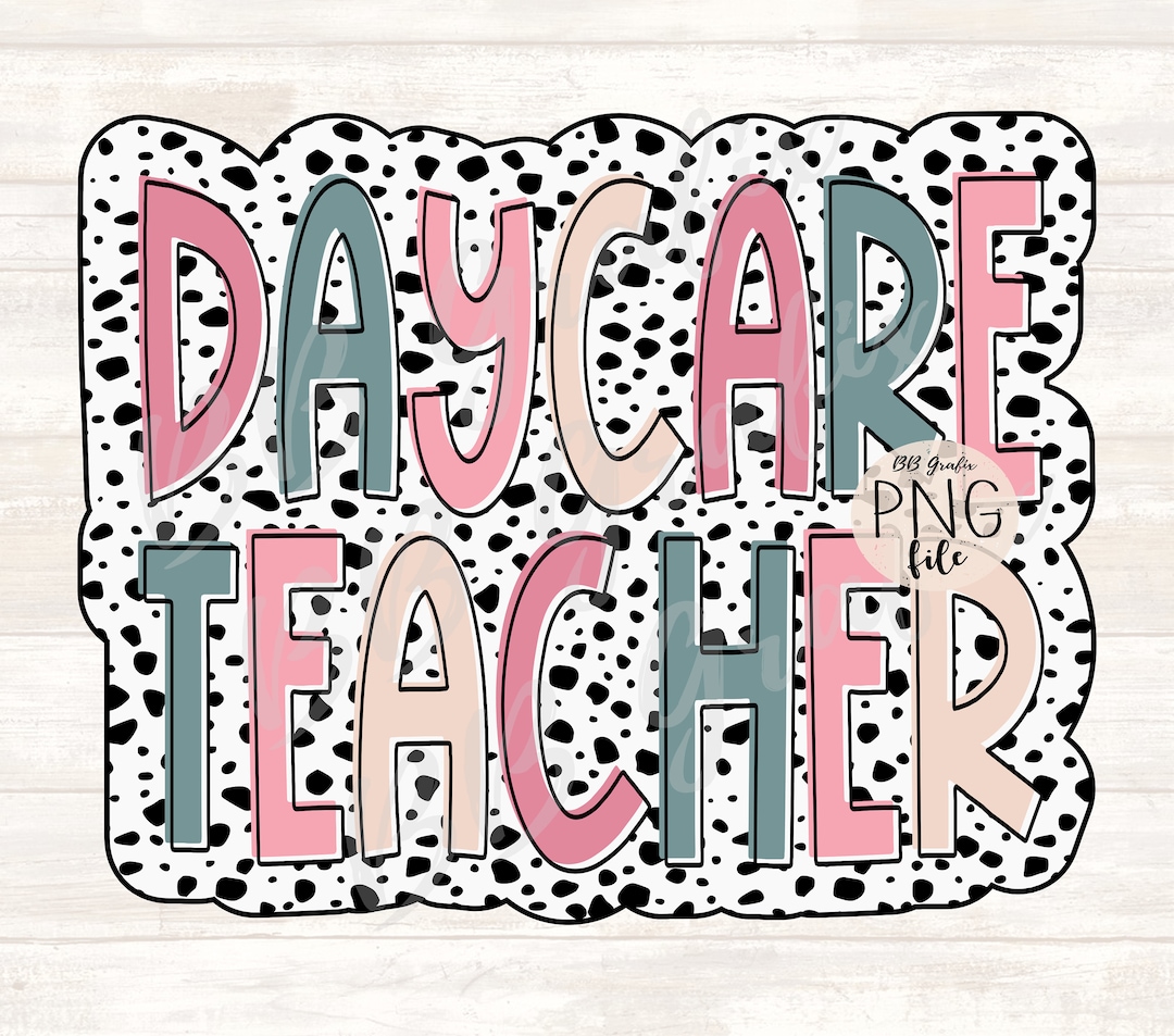 Digital Png File Daycare Teacher Back to School Dalmatian Printable ...