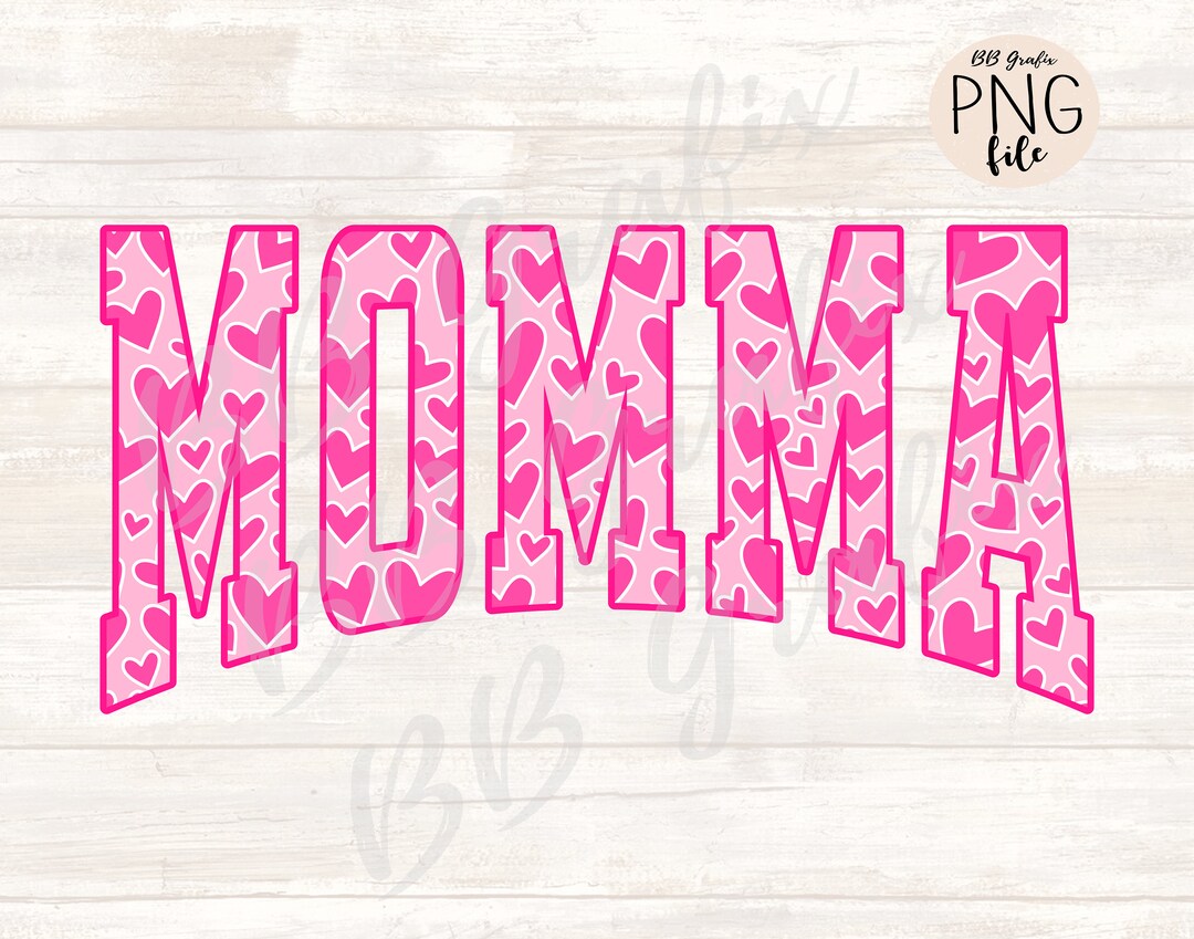 Digital Png File Momma Hearts Valentine's Day Printable Sticker ...