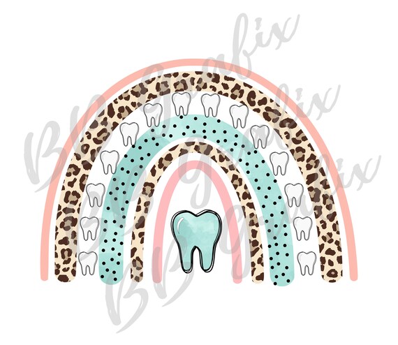 Rainbow Tooth Clipart Rainbow Dental Care