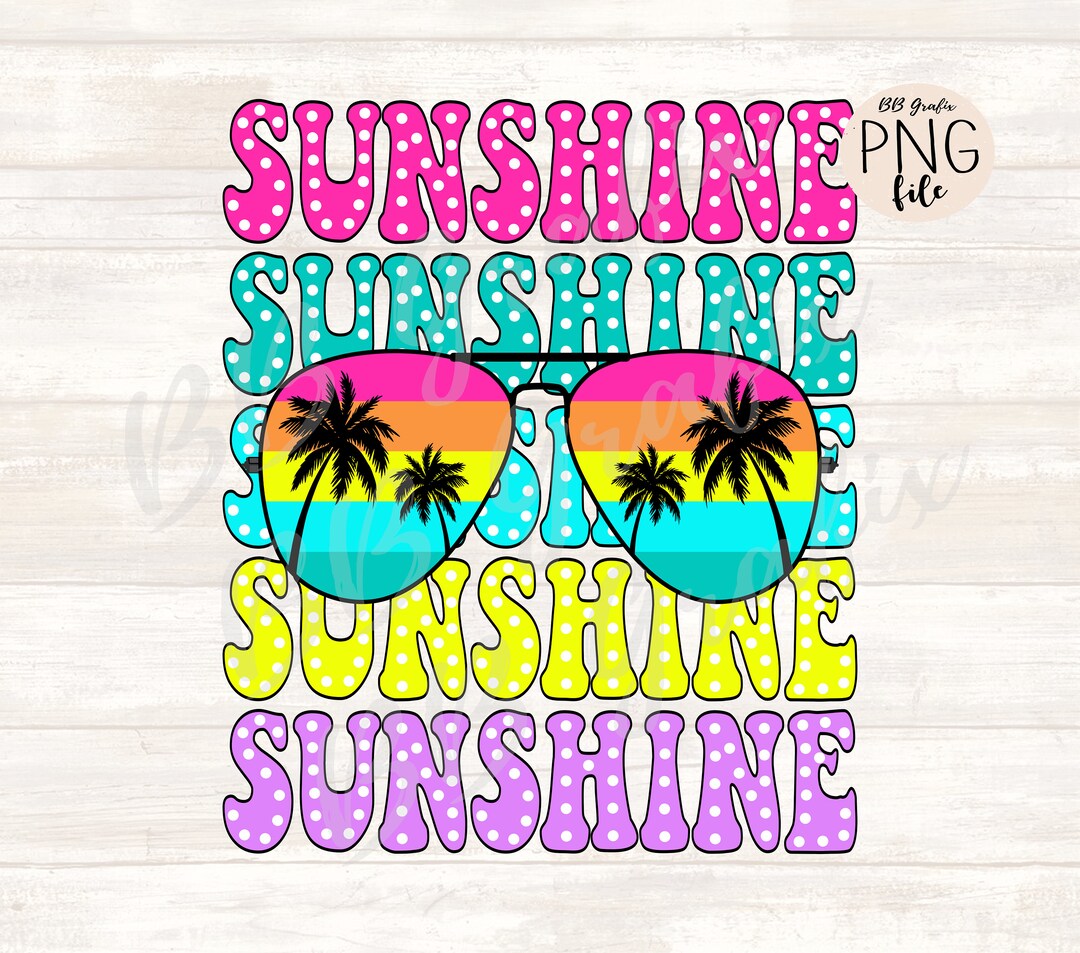 Digital Png File Sunshine Stacked Summer Vacation Spring Break ...