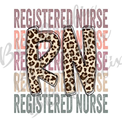 Registered Nurse Leopard RN Png RN Svg Sublimation Digital - Etsy
