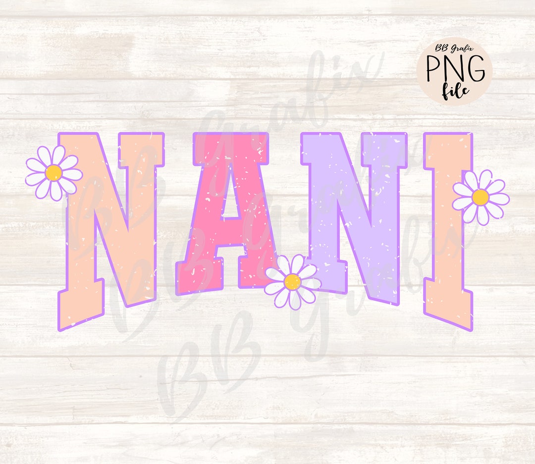 Digital Png File Nani Distressed Daisy Clip Art Printable Waterslide ...