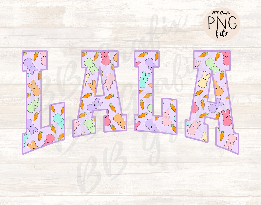 Digital Png File Lala Easter Bunny Rabbit Carrot Pattern Spring ...