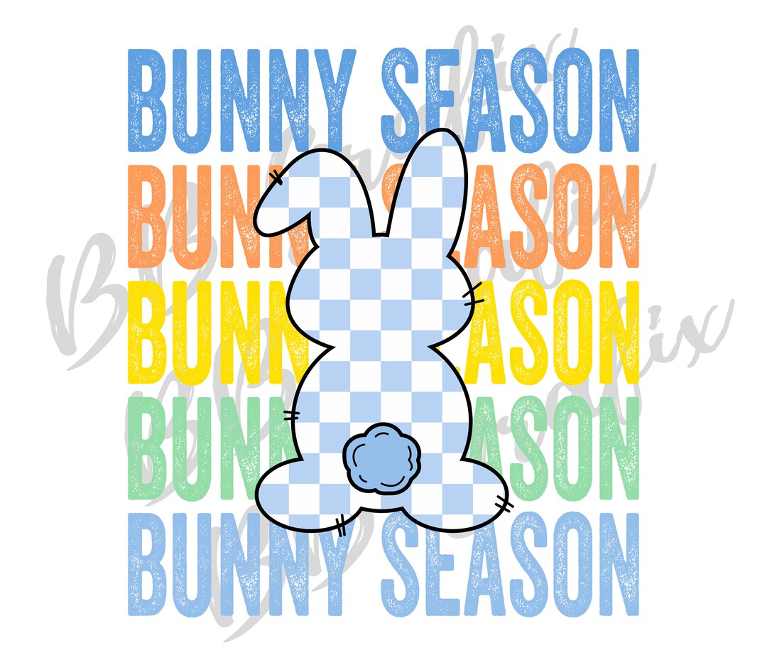 Digital Png File Bunny Season Stacked Checker Boy Bunny Rabbit ...