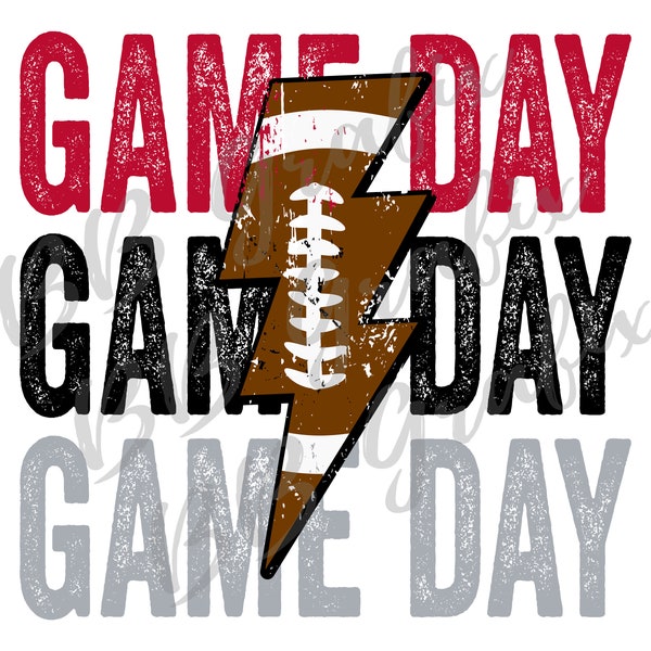 Game Day Football Lightning Bolt Editable Svg - Etsy