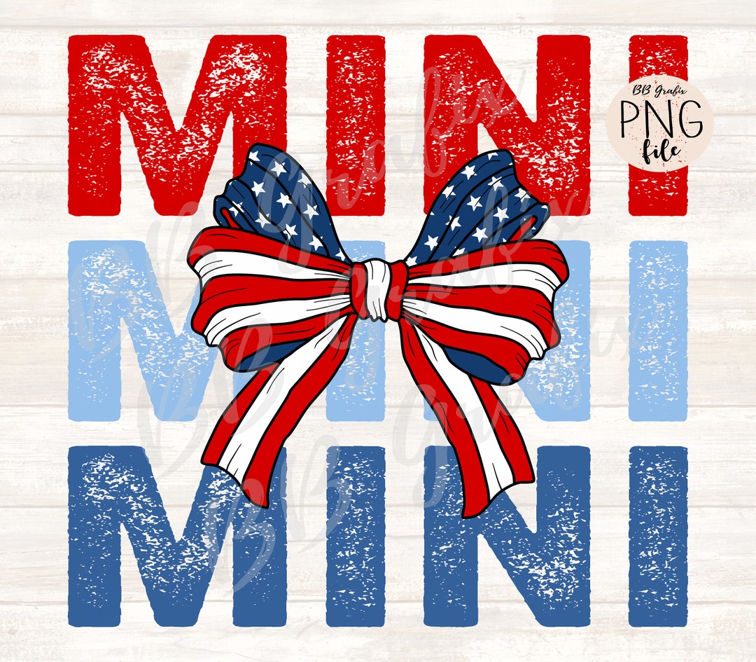 Digital Png File Mini Stacked America USA Flag Bow Independence ...