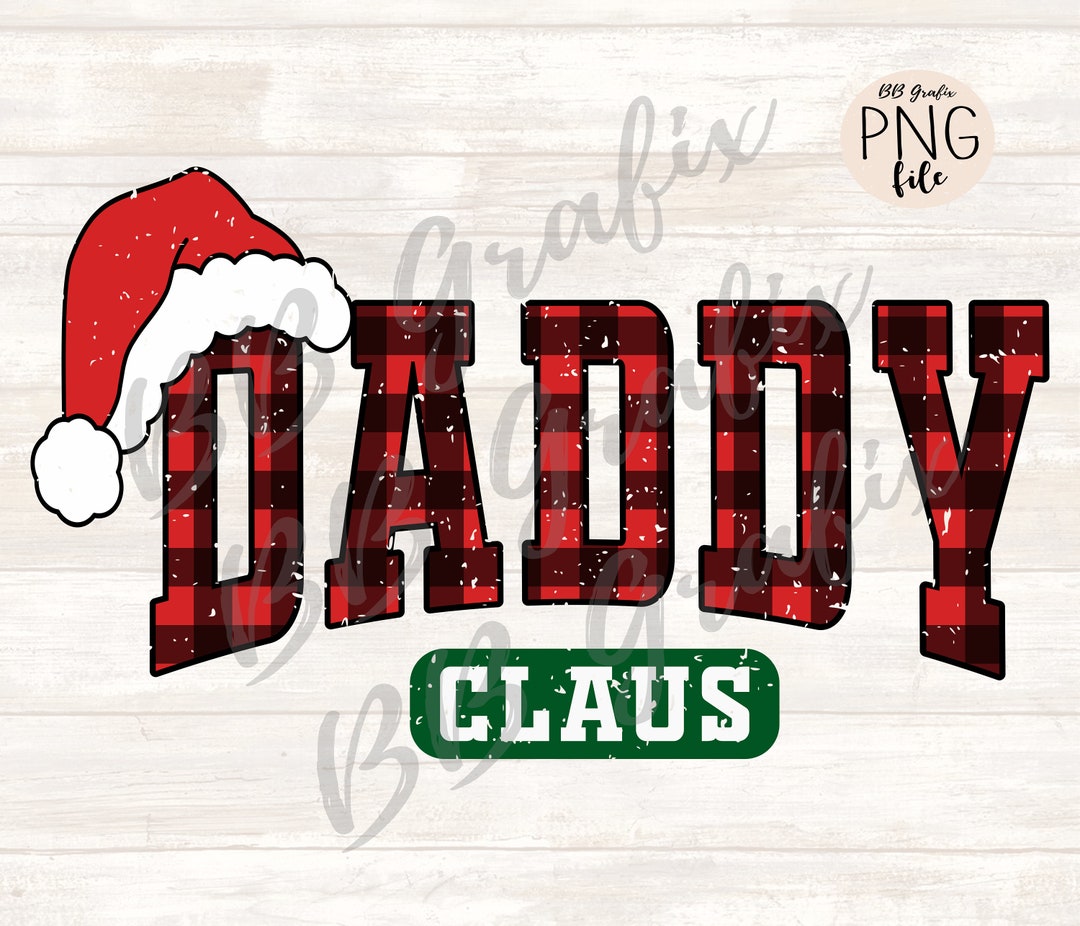 Digital Png File Daddy Claus Distressed Plaid Flannel Santa Hat ...