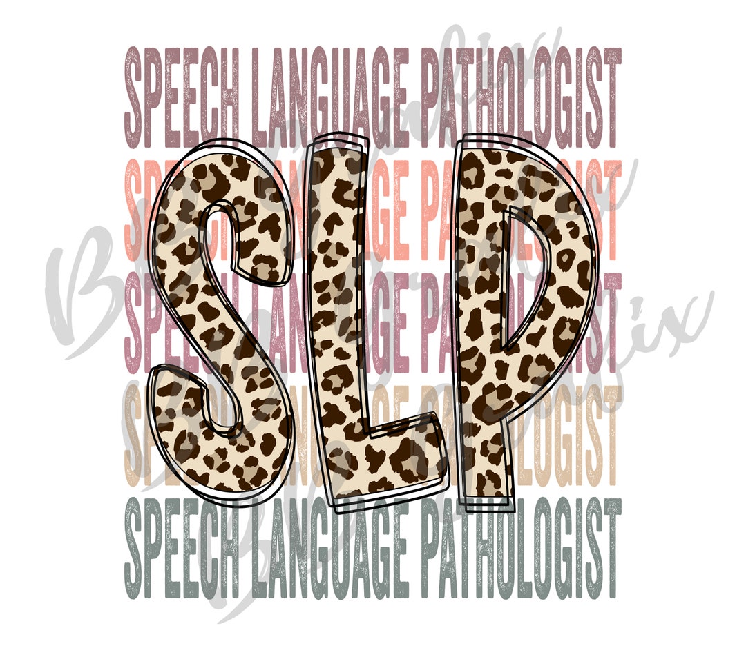 Digital Png File Speech Language Pathologist Stacked Cheetah Leopard ...