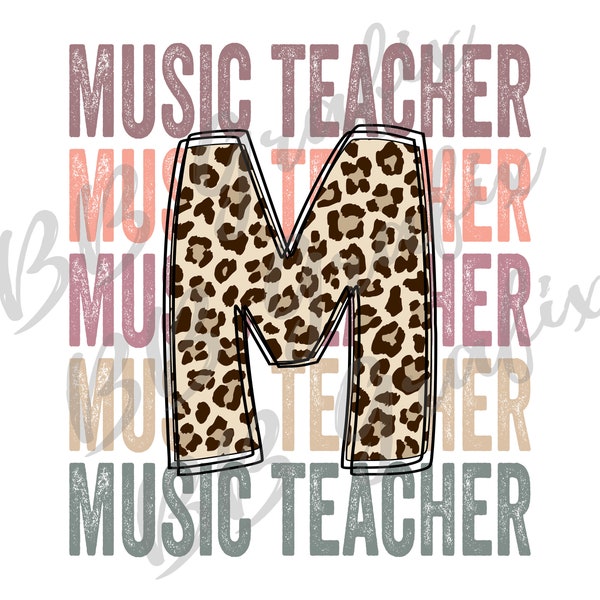 Music Teacher Sublimation File - Etsy