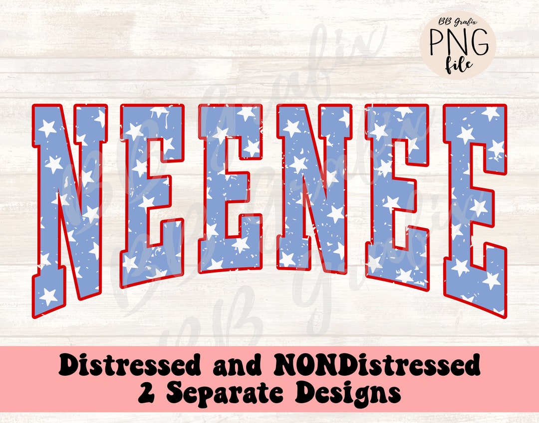 Digital Png File Neenee Distressed Patriotic Independence Day 4th of July USA Printable ...