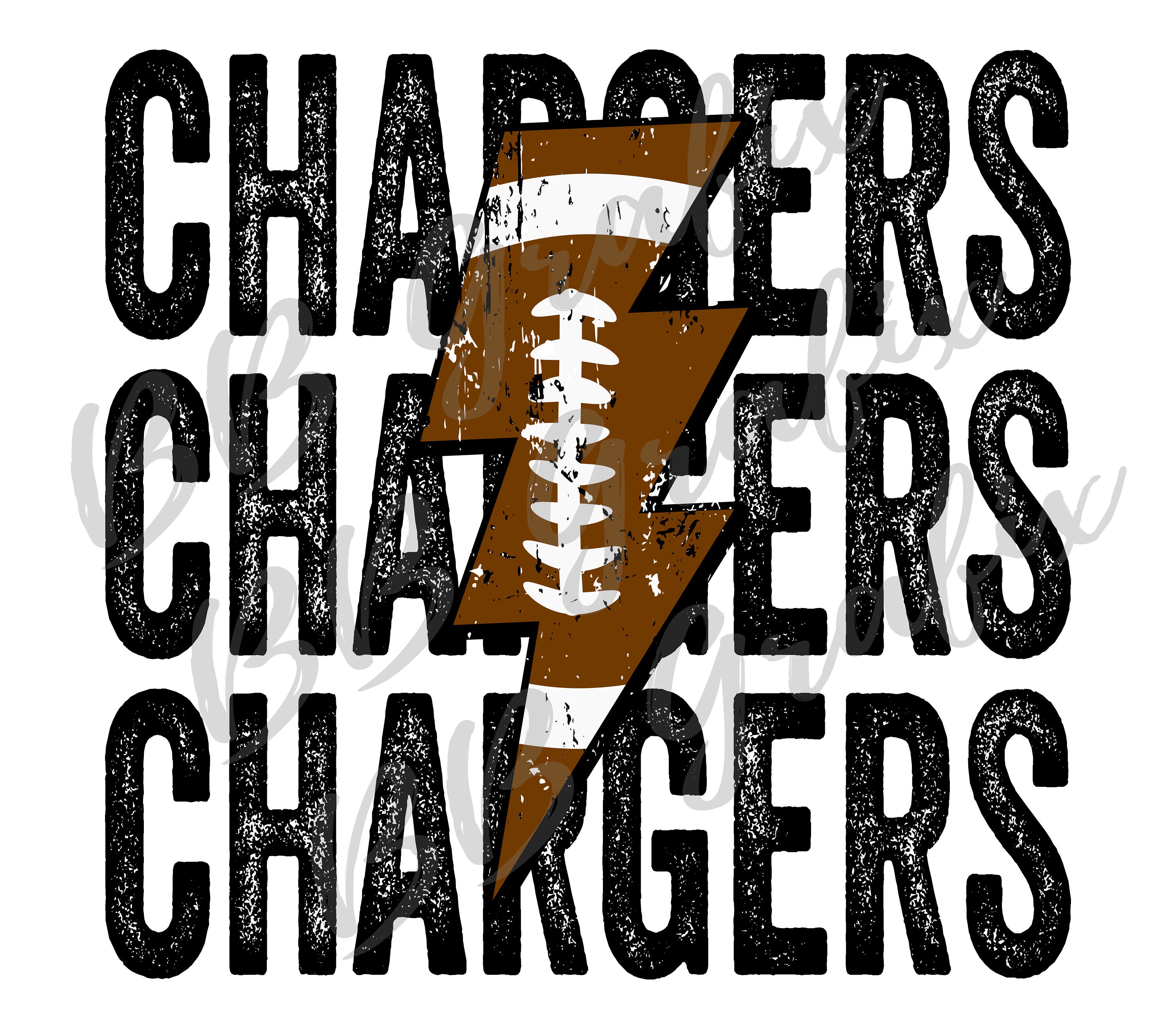 San Diego Chargers Lightning Bolt Clipart Image
