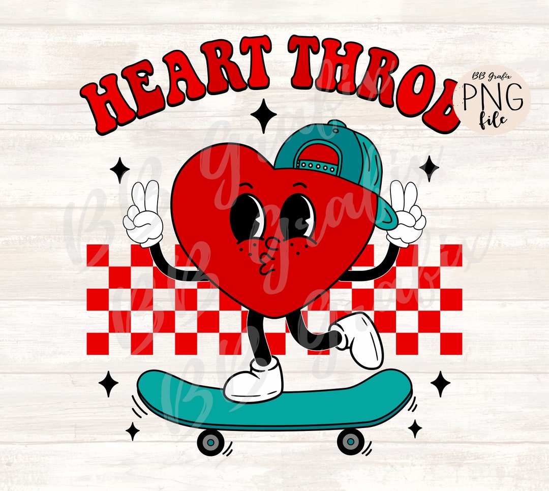 Digital Png File Heart Throb Kid Funny Heart Boy Ball Cap Retro ...
