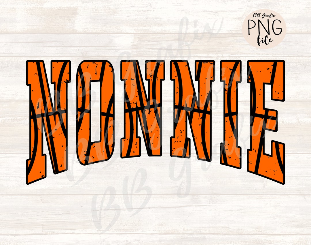 Digital Png File Nonnie Basketball Distressed Printable Clip Art ...