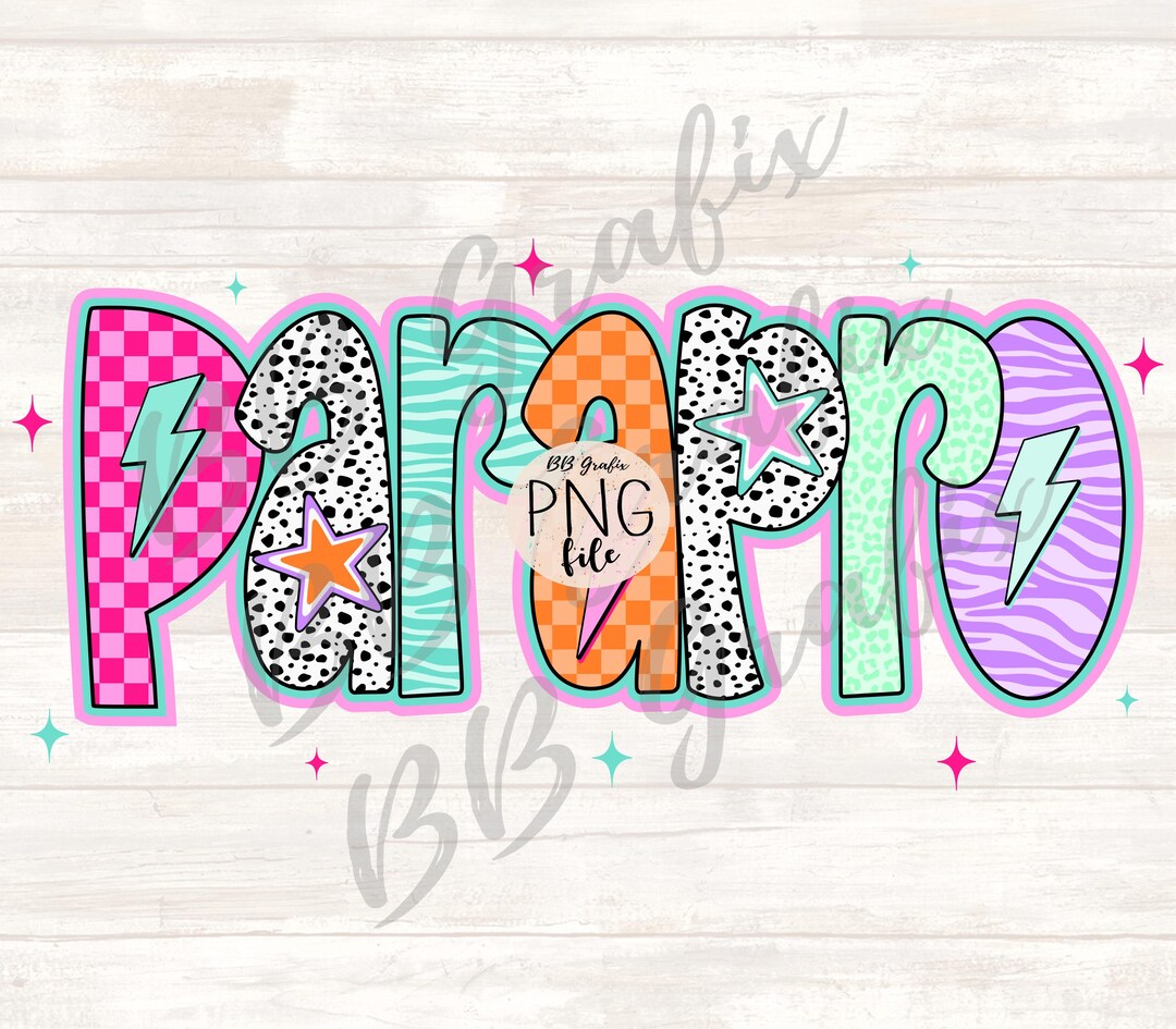 Digital Png File Parapro Star Lightning Bolt Checker Dalmatian Doodle ...