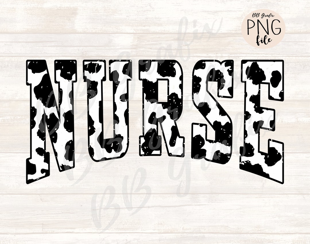 Digital Png File Nurse Cow Print Clip Art Printable Waterslide ...