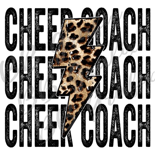 Cheer Coach PNG Image Leopard Cheer Design Sublimation - Etsy