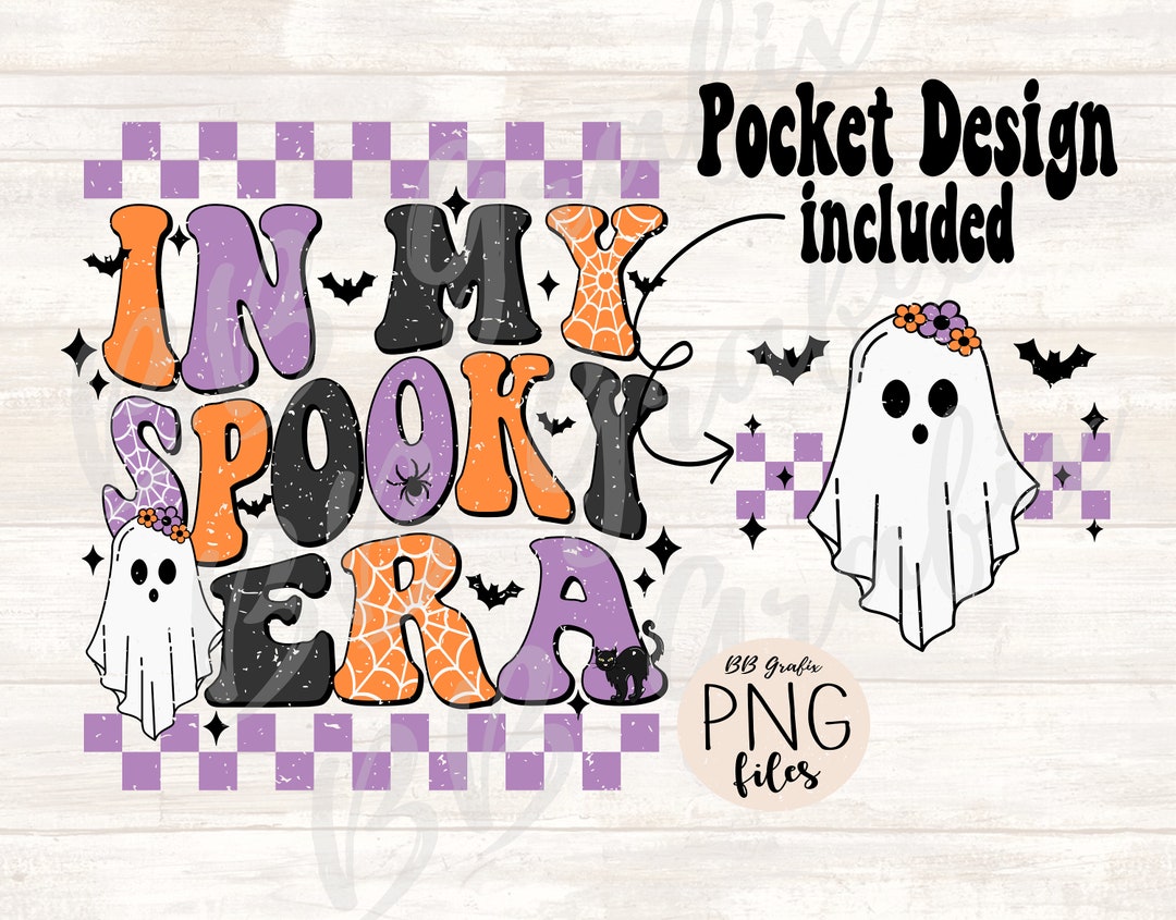 Digital Png Files 2 Separate Designs in My Spooky Era Halloween Retro ...