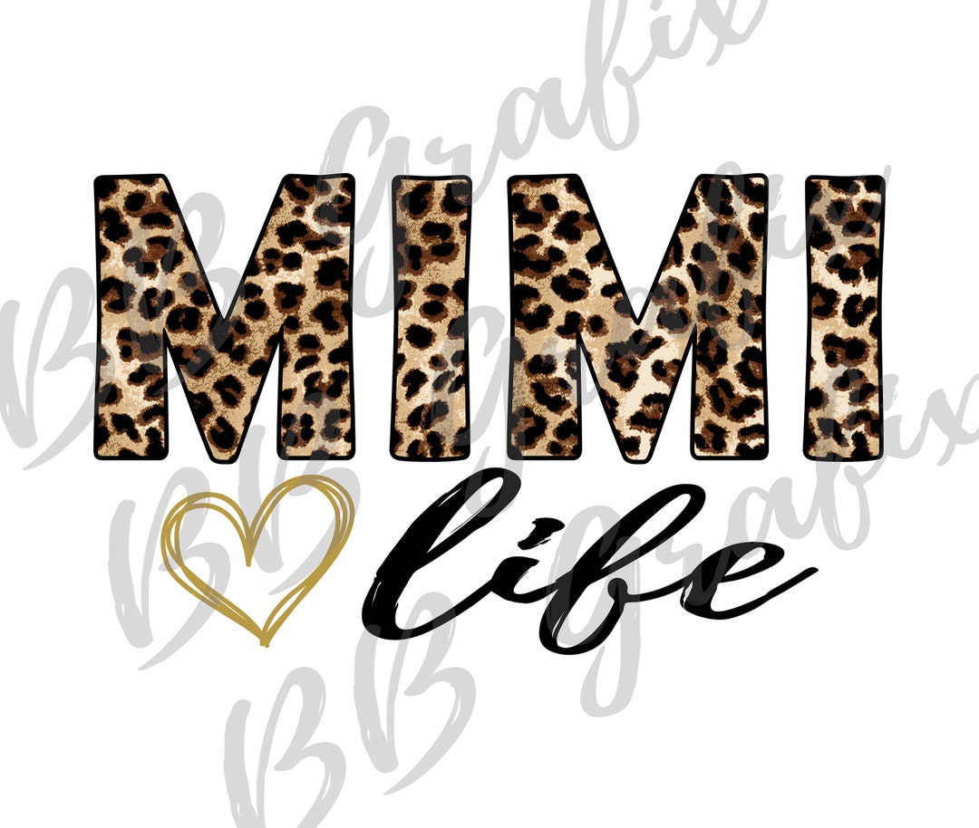 Digital Png File Mimi Life Leopard Cheetah Gold Heart Clip Art ...