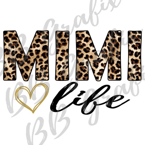 Badass MIMI Life PNG Leopard and Boho Instant Digital - Etsy