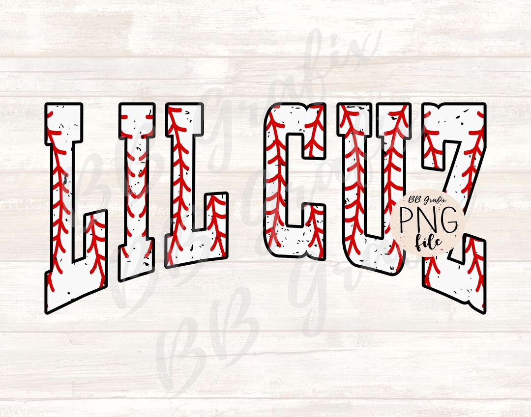 Digital Png File Lil Cuz Baseball T-ball Distressed Printable Clip Art ...