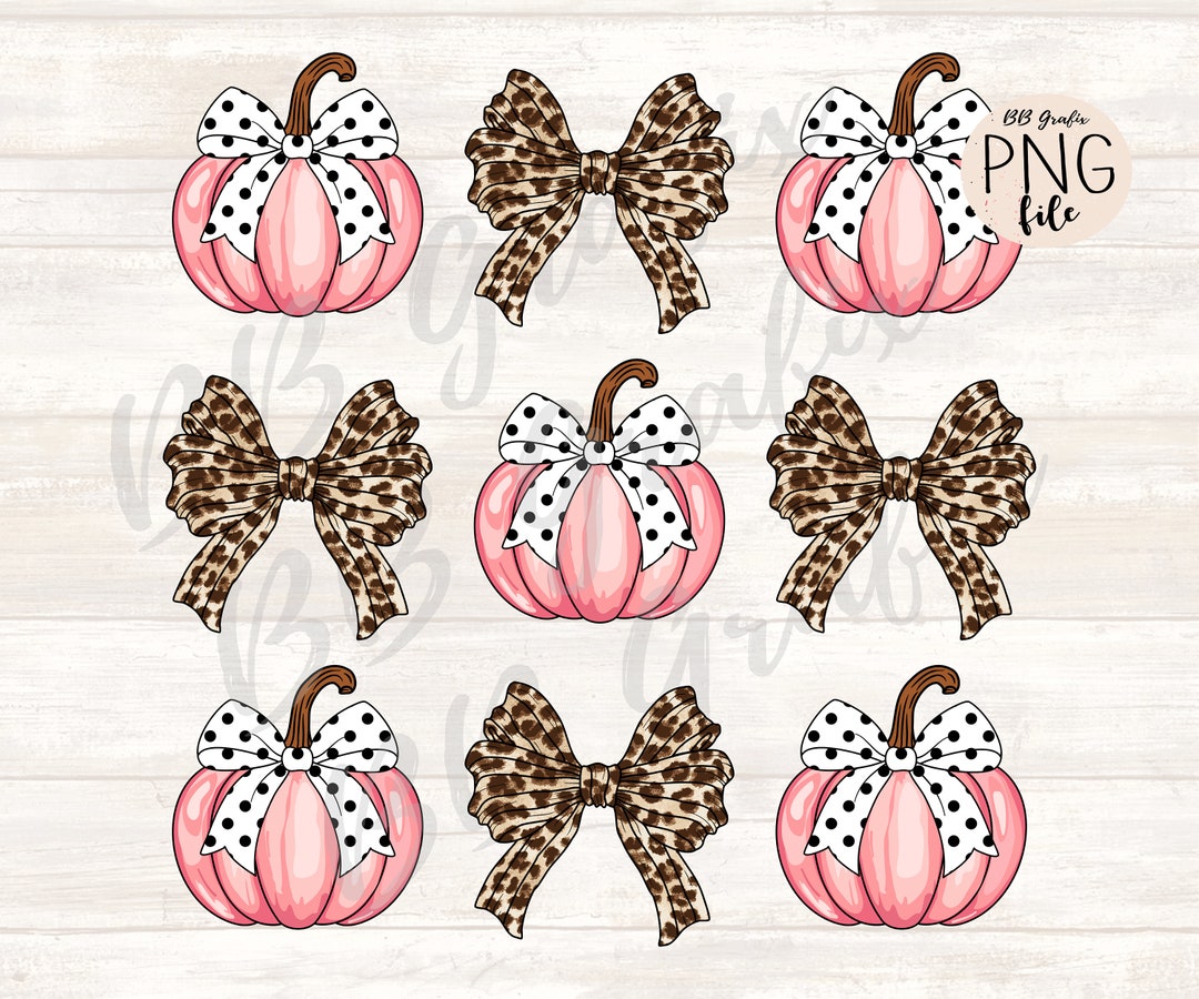 Digital Png File Pumpkin Bow Collage Coquette Autumn Fall Girl Cute ...