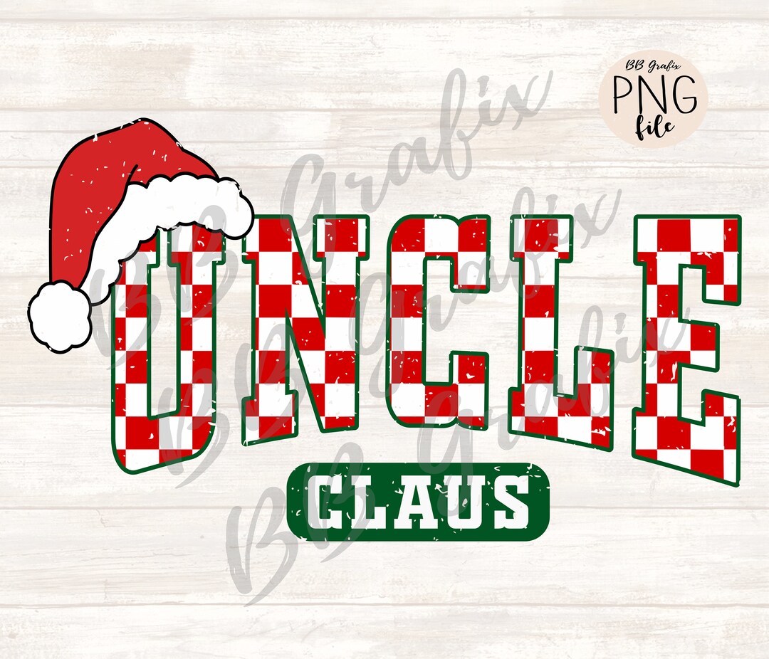Digital Png File Uncle Claus Distressed Checker Santa Hat Printable ...