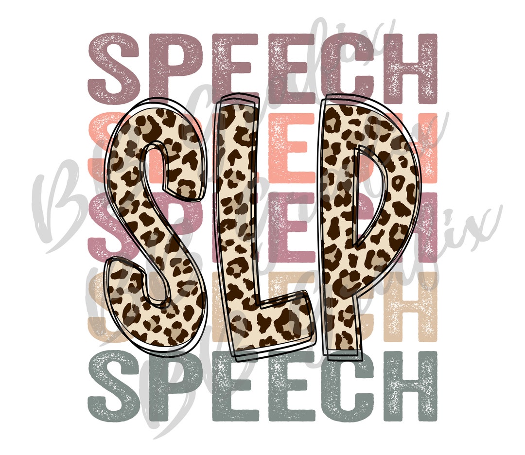 Digital Png File Speech Language Pathologist Stacked Cheetah Leopard ...
