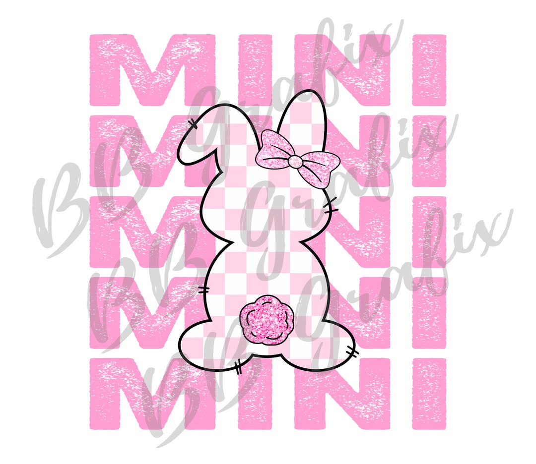 Digital Png File Mini Stacked Checker Girl Bunny Rabbit Printable ...