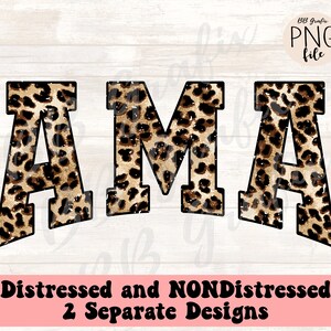 Digital Png File Ama Leopard Cheetah Distressed Clip Art Printable ...