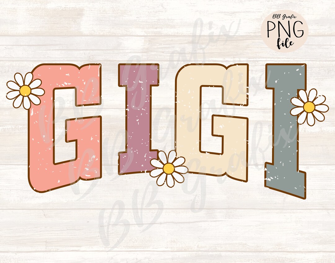 Digital Png File Gigi Distressed Daisy Clip Art Printable Waterslide ...