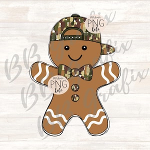 Digital Png File Gingerbread Man Boy Ball Cap Hat Kids Cute Printable ...
