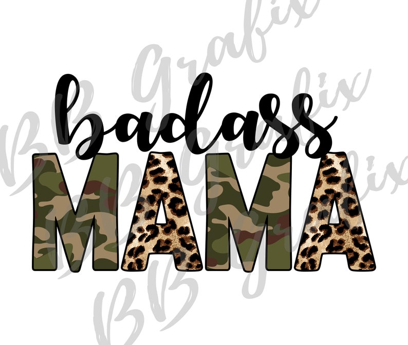 Digital Png File Badass Mama Army Camo Cheetah Leopard | Etsy